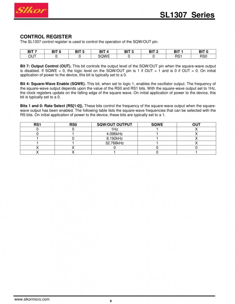 SL1307Z+T datasheet page 9