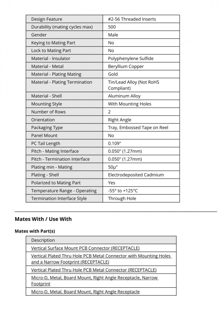 Product technical document preview, page 2