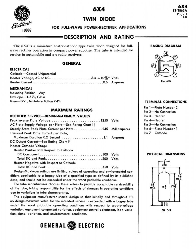 NOS-6X4-SER-D-GETTER technical document page 1