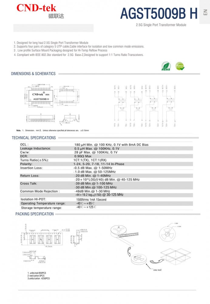 AGST5009B H-CND technical document