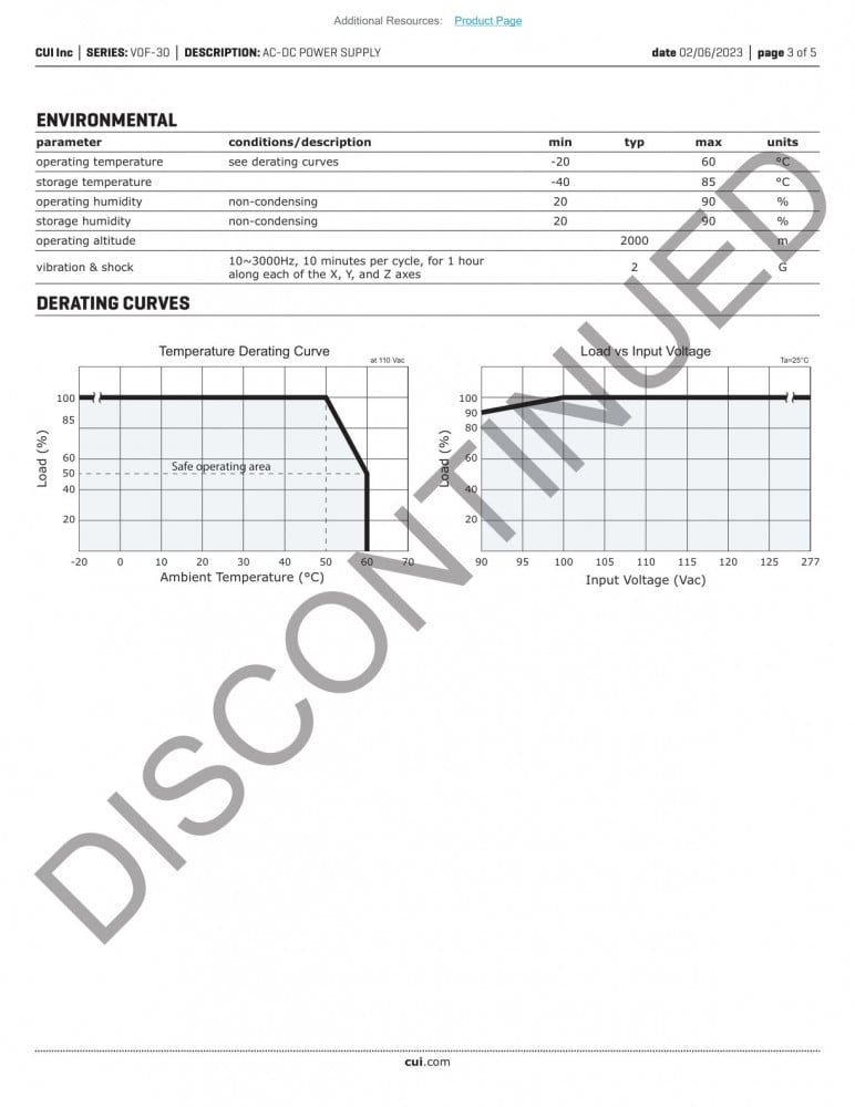 CUI VOF-30 datasheet page 3