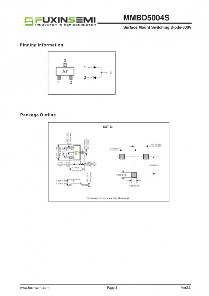 MMBD5004S technical document page 3