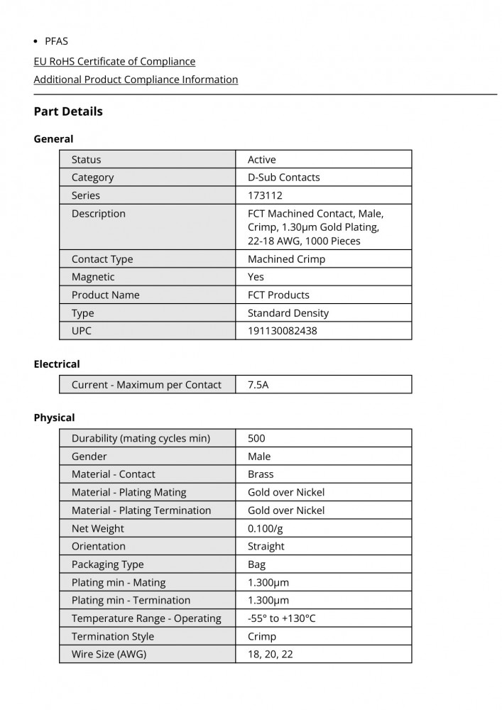 MOLEX 1731121029 technical document page 2