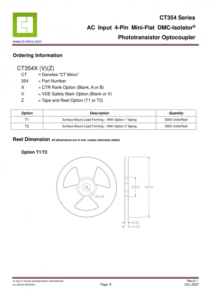 CT354 datasheet page 8