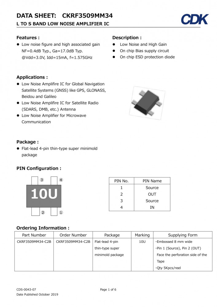 CKRF3509MM34 technical document page 1