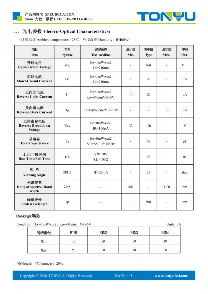 DY-PD333-3B-L3 datasheet page 4