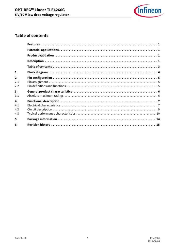 TLE4266GS V10 datasheet page 3