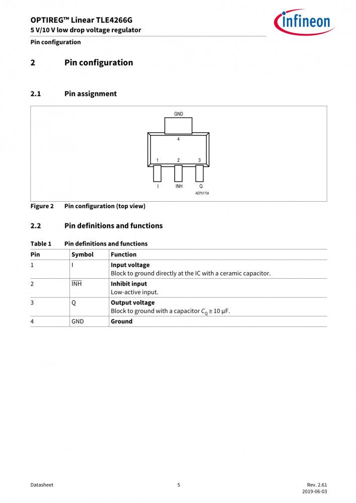 TLE4266GS V10 datasheet page 5