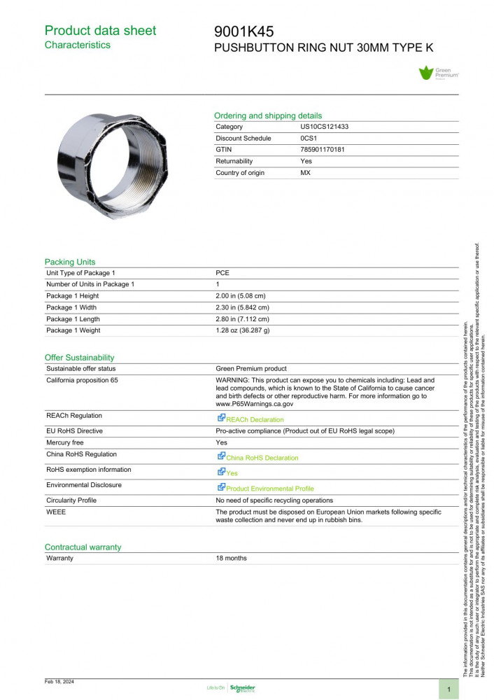 9001K45 technical document preview