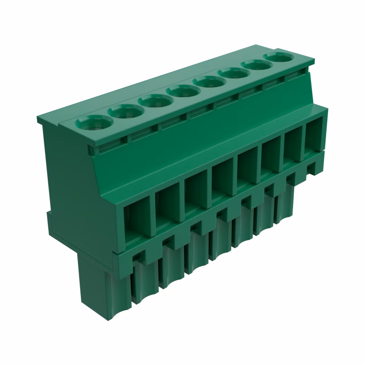3.50mm Pitch Eurostyle Vertical Plug, with Reverse Imprinting, Rear Wire  Entry, Green Housing, 8 Circuits for sale