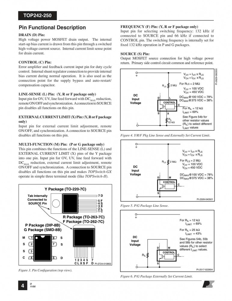 TOP250R-TL technical document page 4