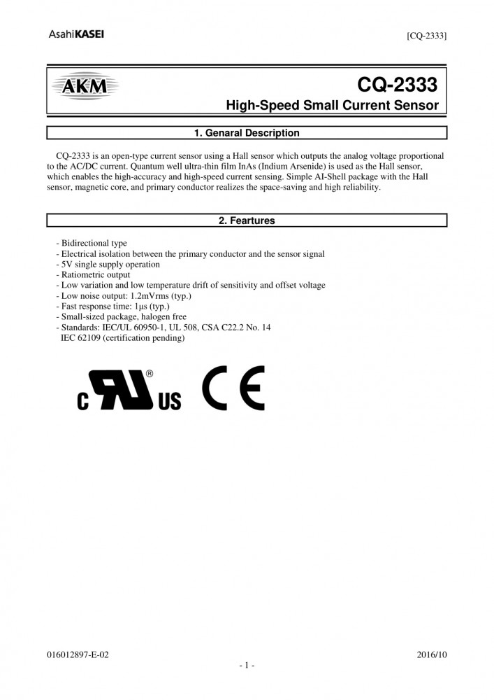 CQ-2333 datasheet page 1