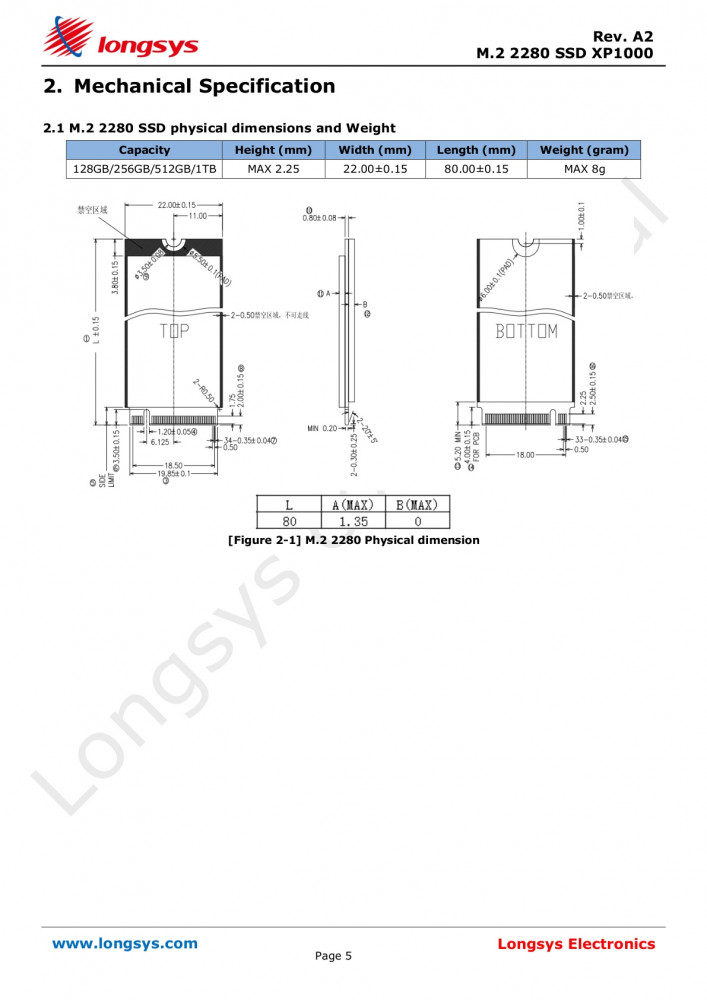 FORESEE XP1000 datasheet page 5