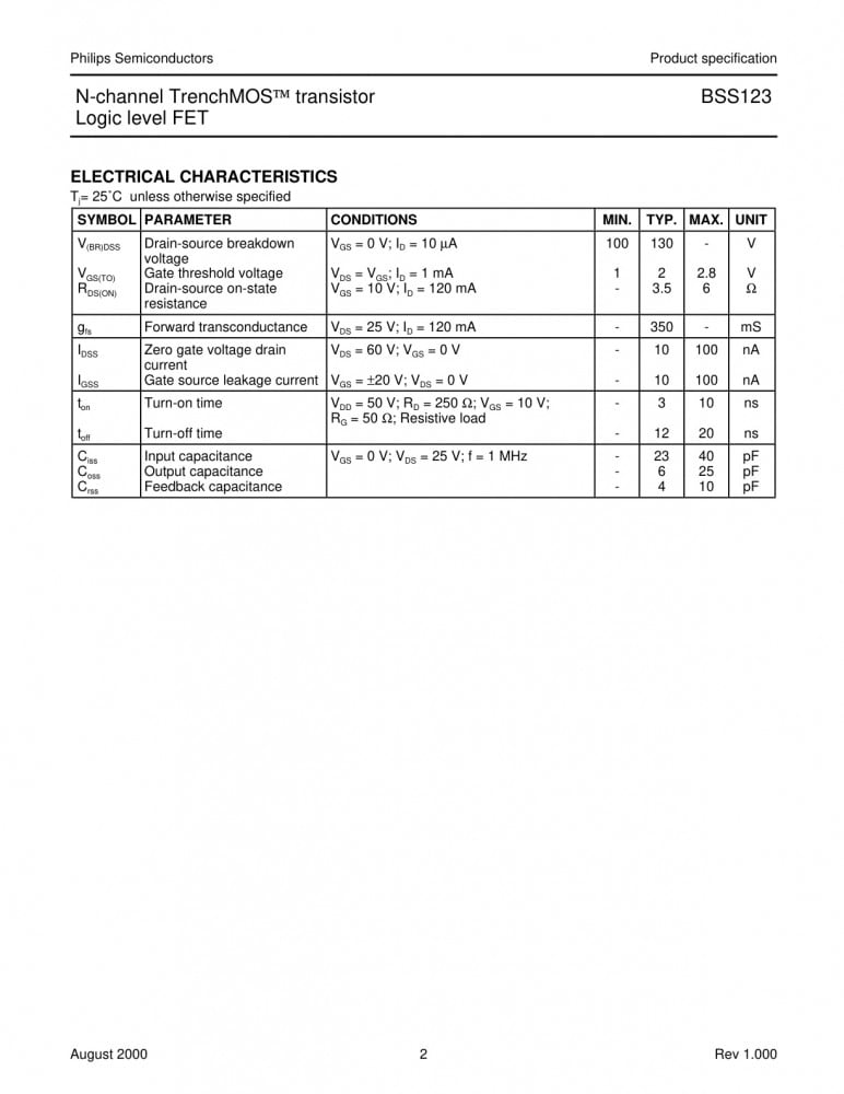 BSS123 datasheet page 3