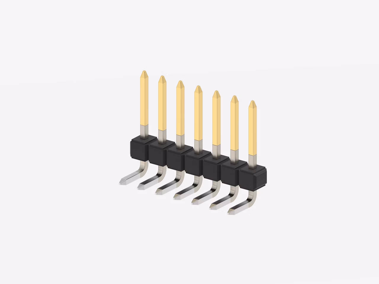 KK 254 Breakaway Header, Right-Angle Surface Mount Compatible, 7 Circuits, 0.38µm Gold (Au) Plating, Mating Pin Length 8.23mm, Bag for sale