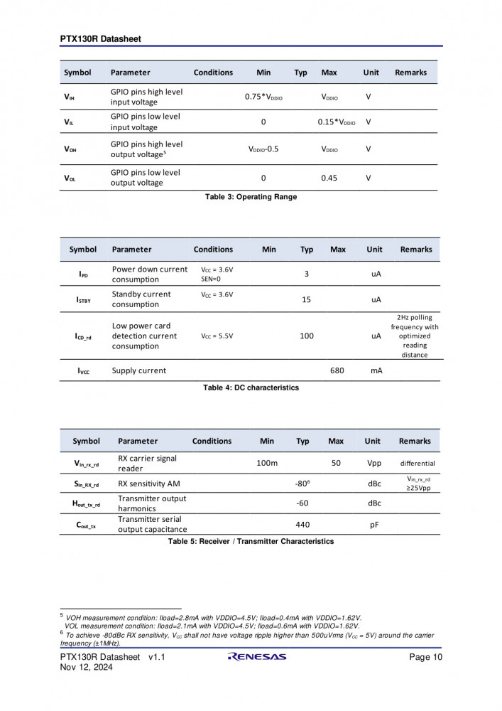 PTX130R technical document page 10