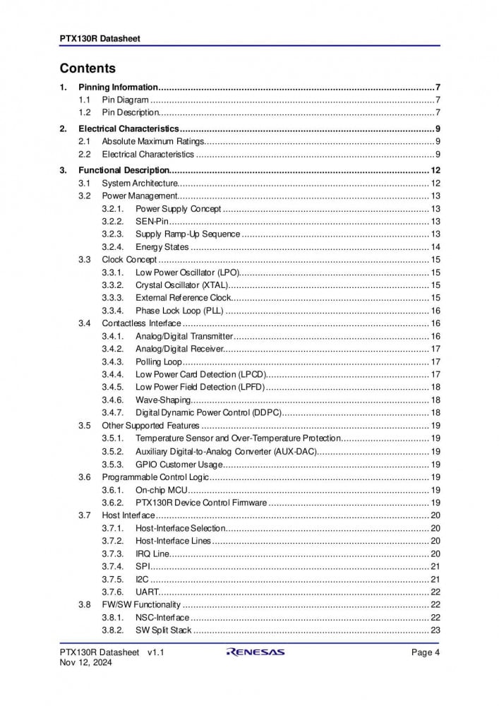 PTX130R technical document page 4