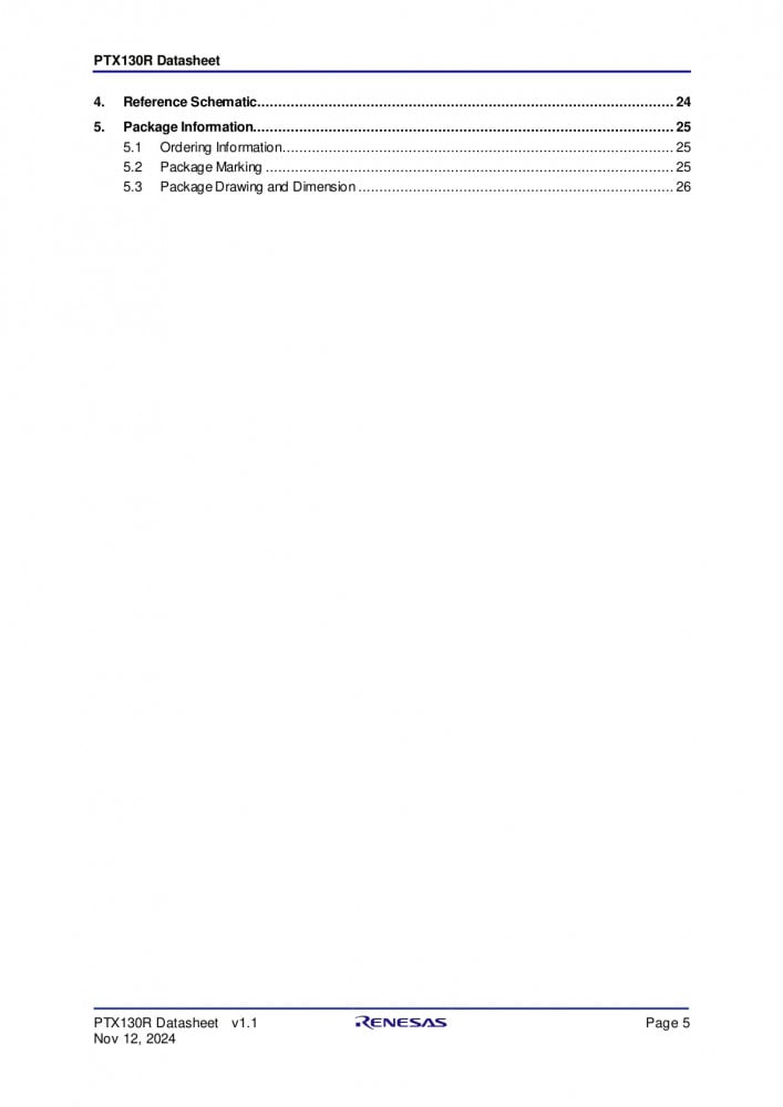 PTX130R technical document page 5