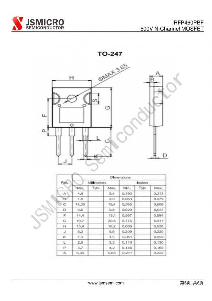 IRFP460PBF-JSM datasheet page 6