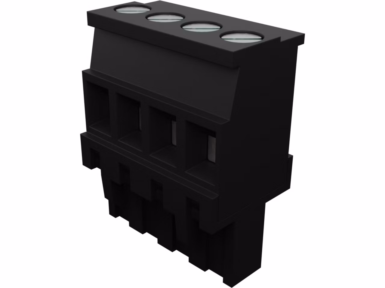 5.08mm Pitch Eurostyle Vertical Plug, with Standard Imprinting, Front Wire Entry, Black, 4 Circuits for sale