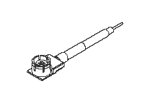 MCRF Right-Angle Plug to MCRF Right-Angle Plug on 1.32mm Cable, 162.00mm Length, 50 Ohms