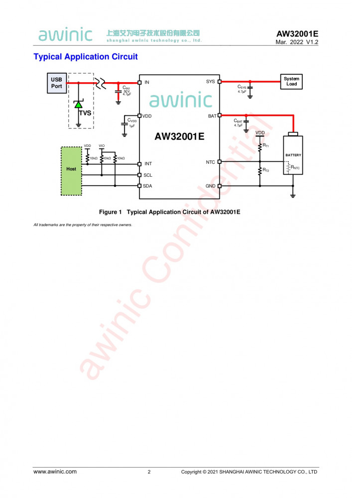 AW32001ECSR datasheet page 2