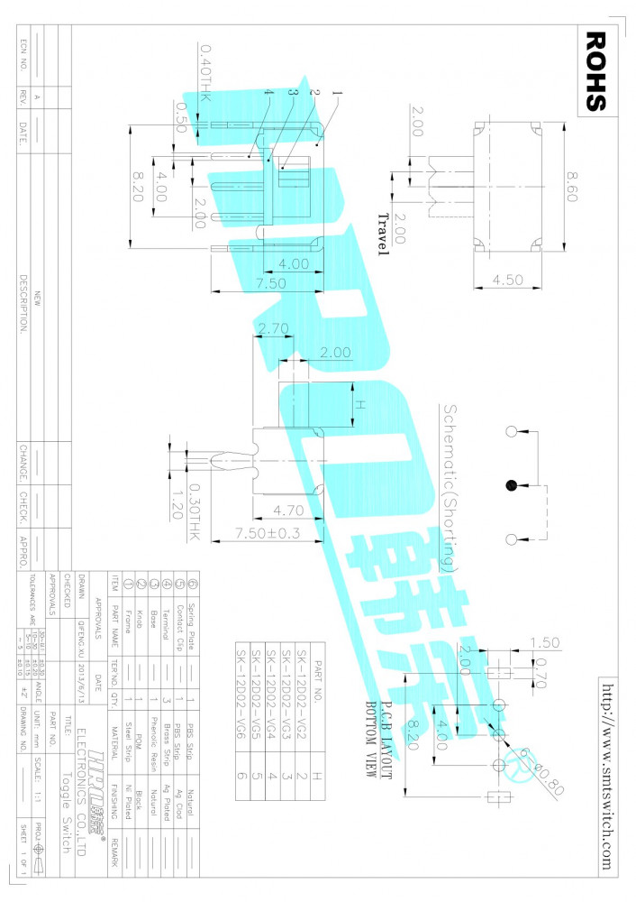 SK-12D02-VG7 technical document page