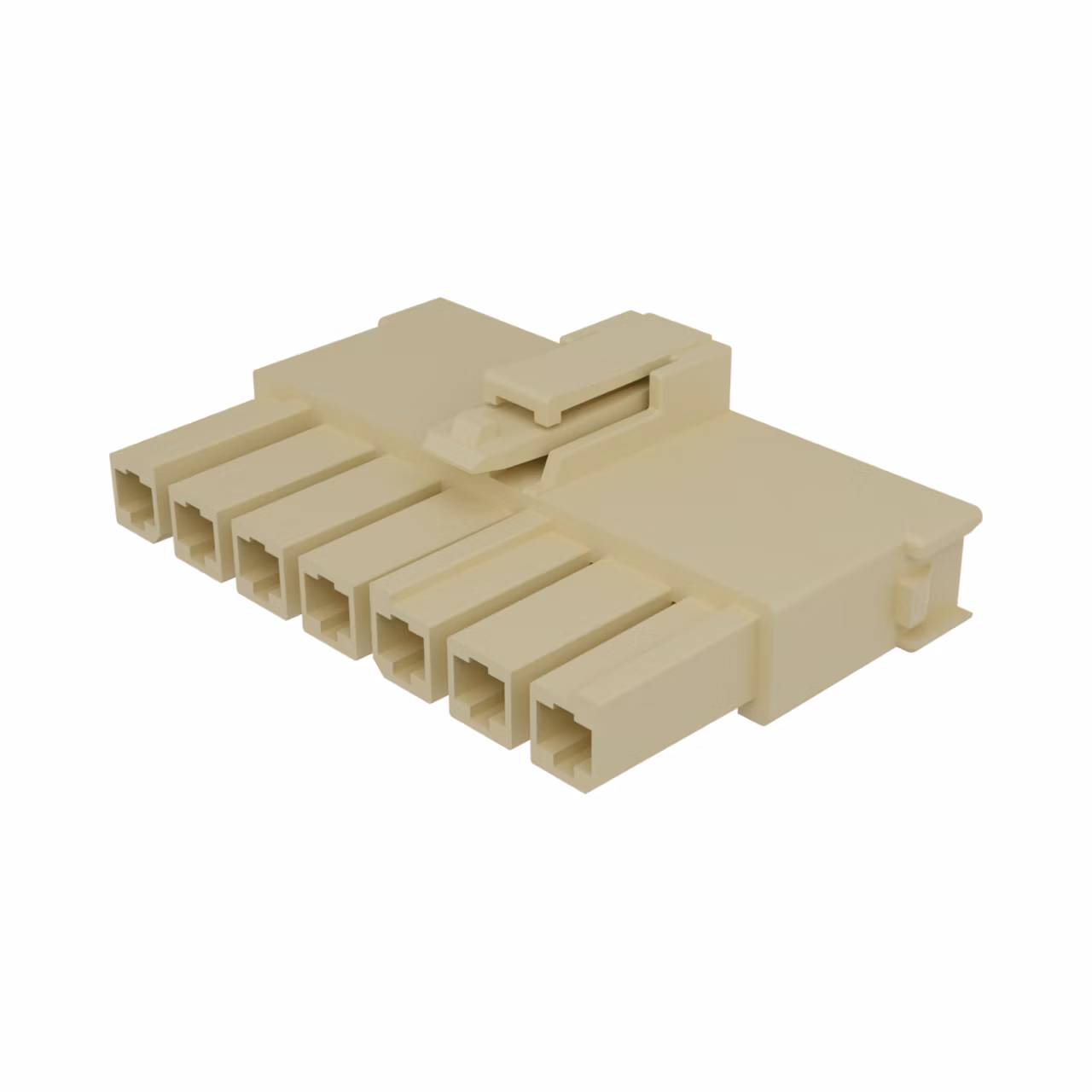 Mega-Fit ColorLock Tangless TPA-Capable Receptacle Housing, Single Row, 7 Circuit, UL 94V-0, Glow-Wire Capable, Natural for sale