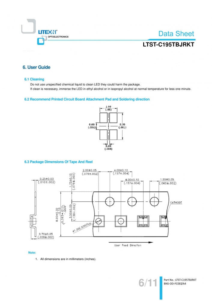 LTST-C195TBJRKT datasheet page 7