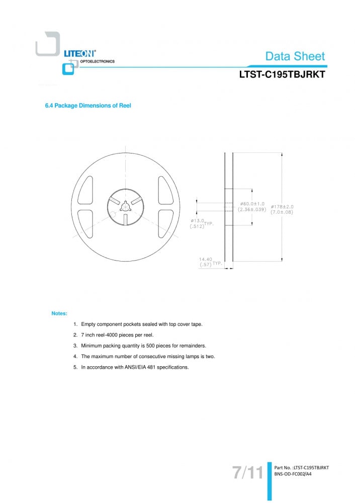 LTST-C195TBJRKT datasheet page 8