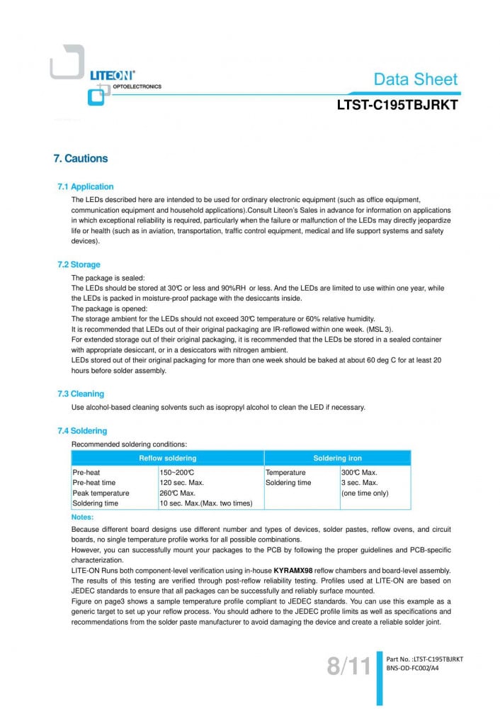 LTST-C195TBJRKT datasheet page 9
