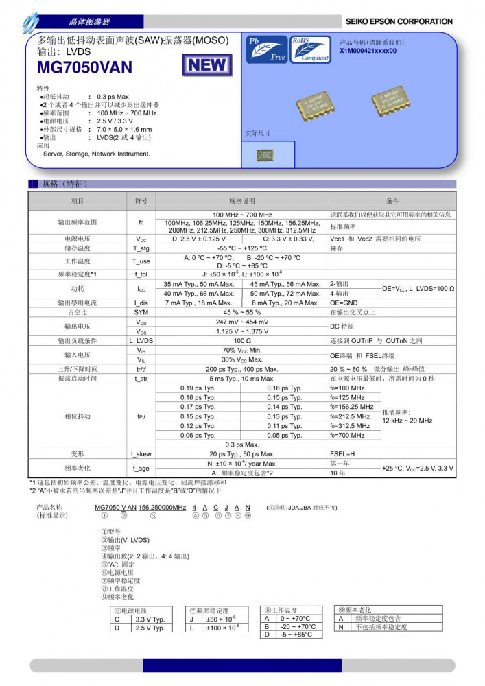 EPSON MG7050VAN NEW technical document page 1