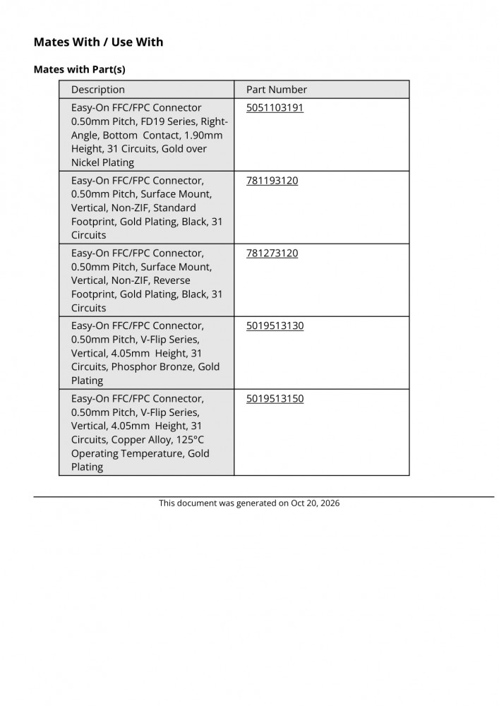 MOLEX 151201022 technical document image, page 3