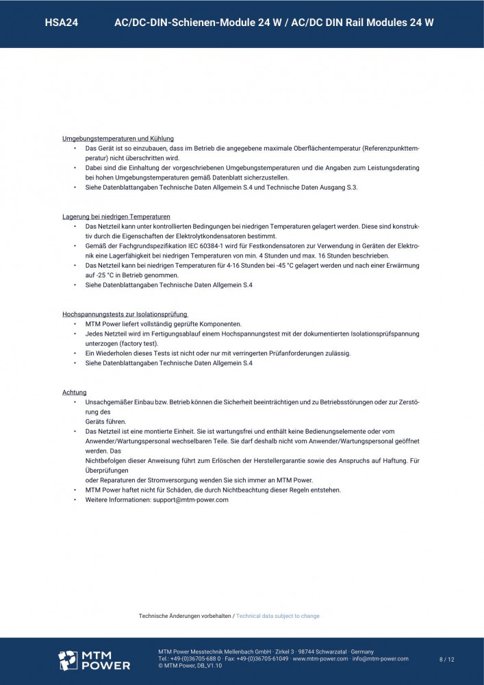 HSA24 datasheet page 8