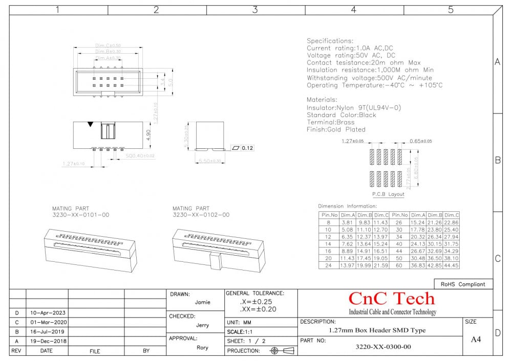 CNC Tech 3220 series drawing page 1