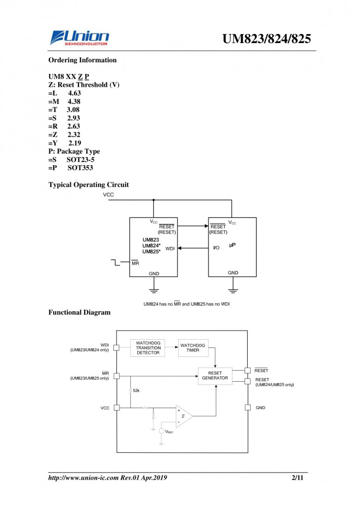 UM823SS datasheet page 2