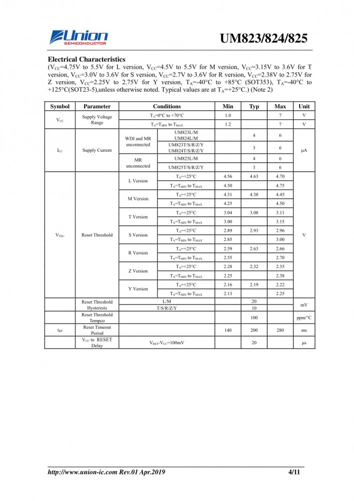 UM823SS datasheet page 4