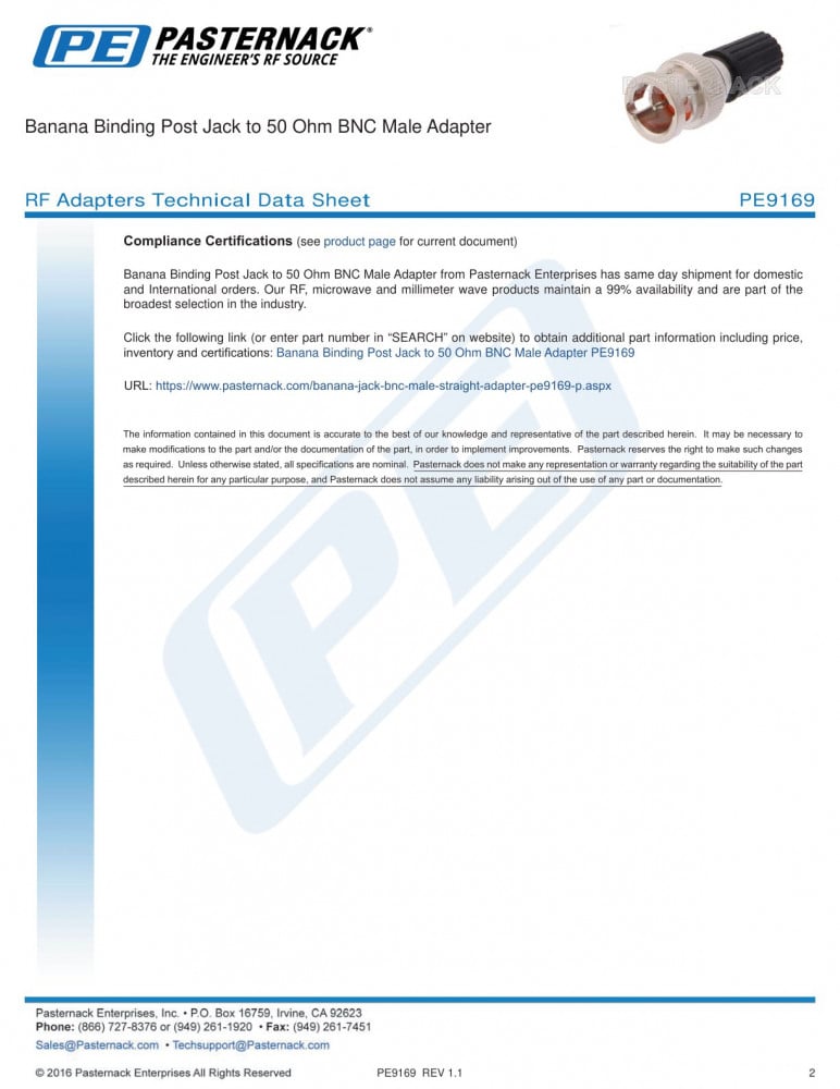 PE9169 technical document page 2