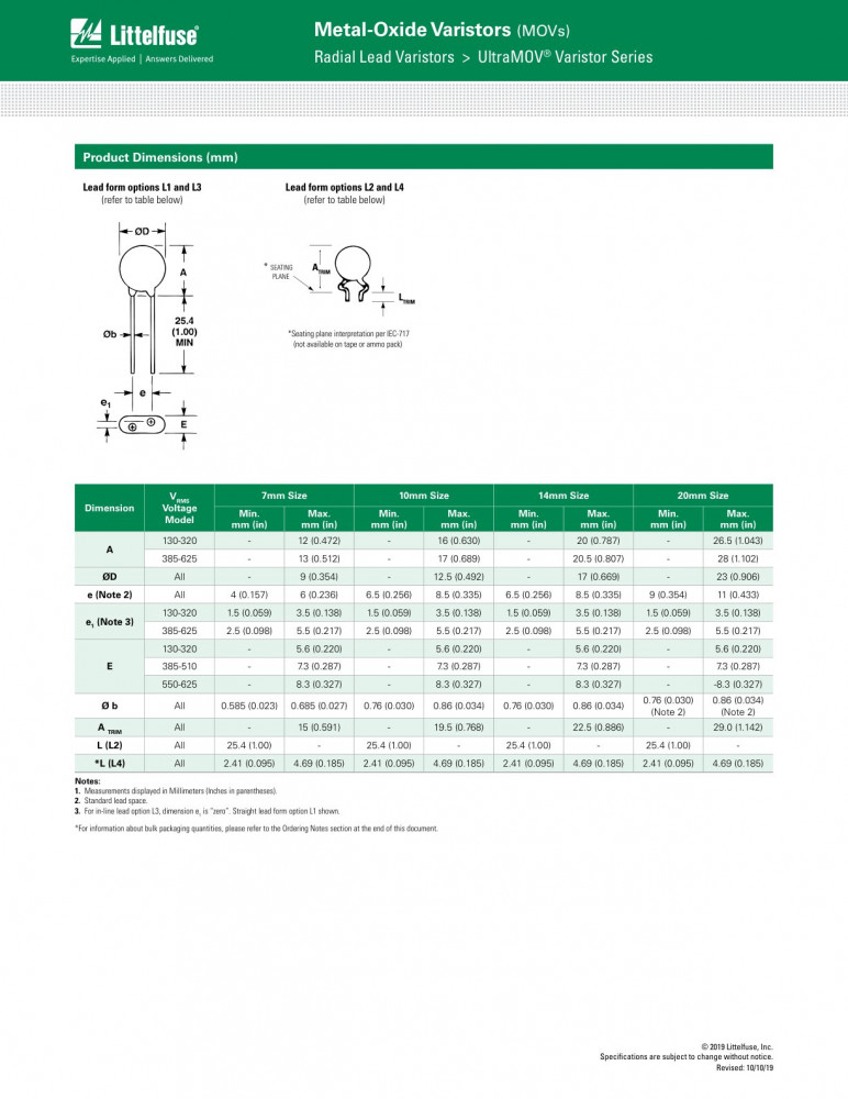V07E275P datasheet page 8