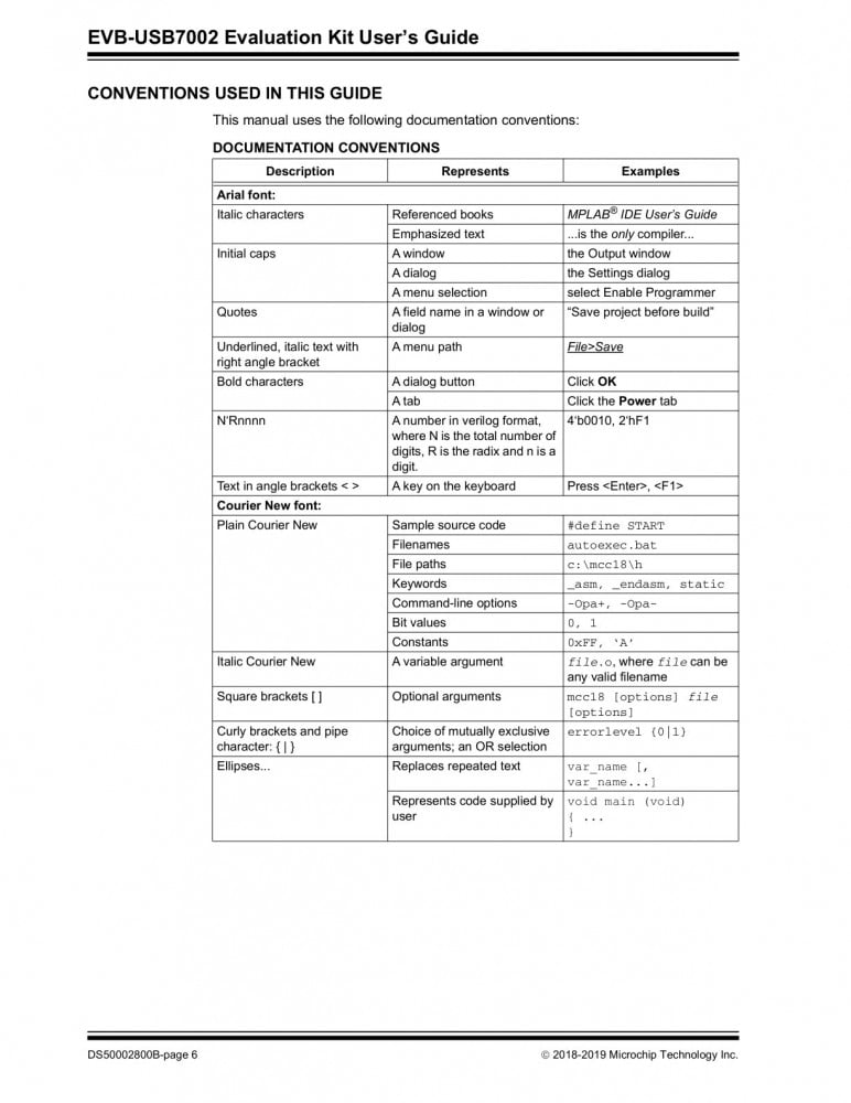 EVB-USB7002 User's Guide page 6