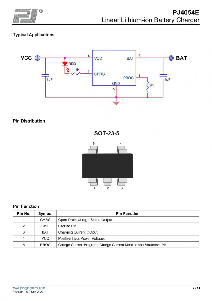 PJ4054E20SE datasheet page 2