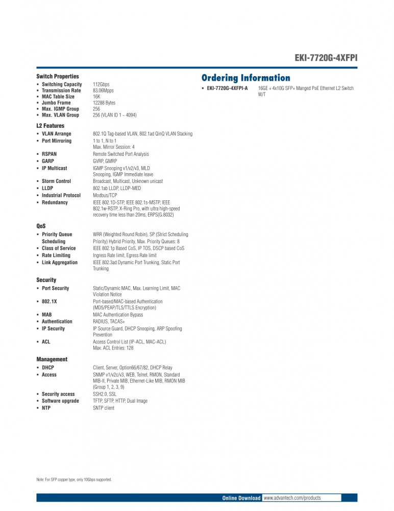 EKI-7720G-4XFPI technical document page 2