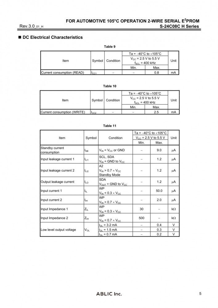 S-24C08C datasheet page 5