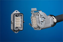 Mini-HMC Shielded I/O Plug Shell, 40 Circuits, 8 Rows, Polarizing Key Type A for sale