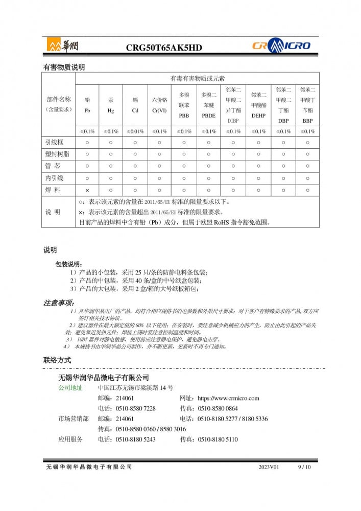 CRG50T65AK5HD datasheet page 9