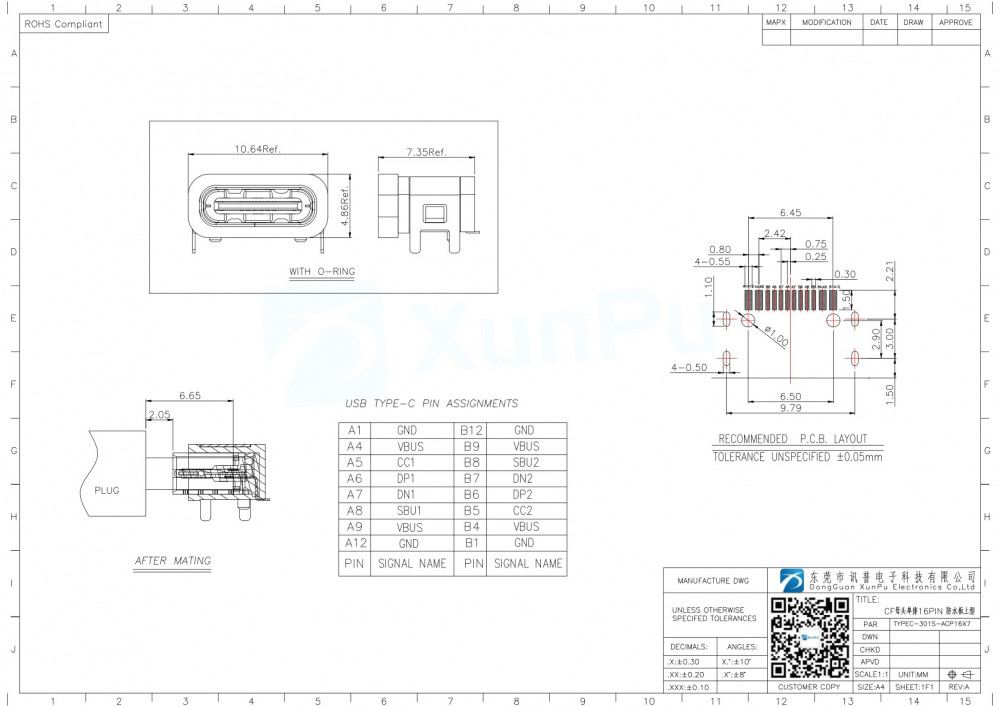 TYPEC-301S-ACP16X7 manufacturer drawing page 2