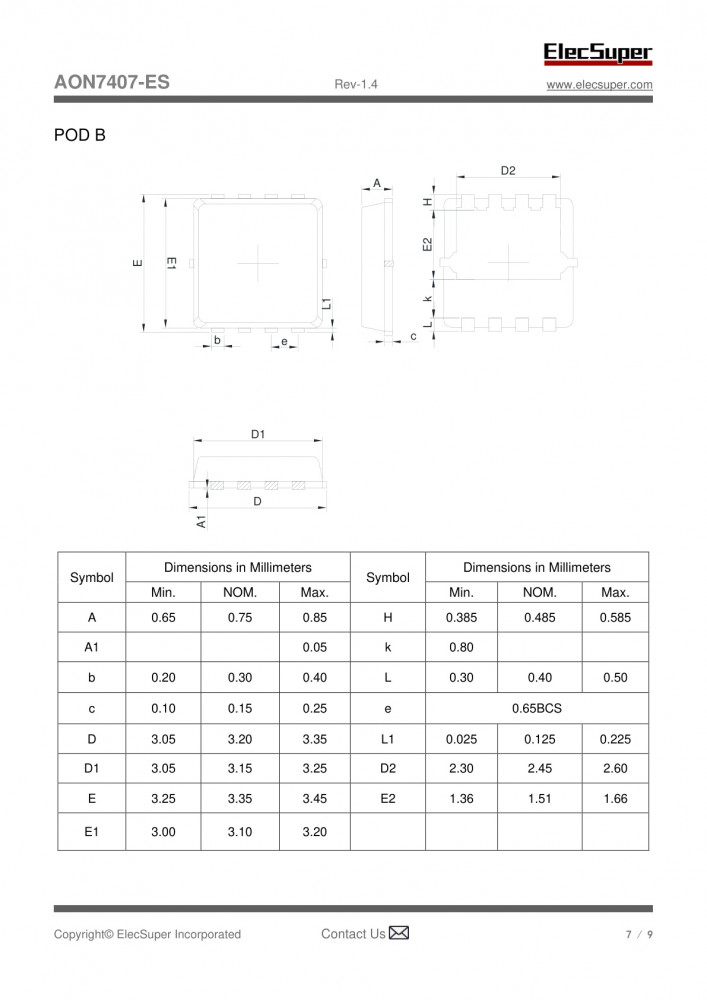 AON7407-ES datasheet page 7