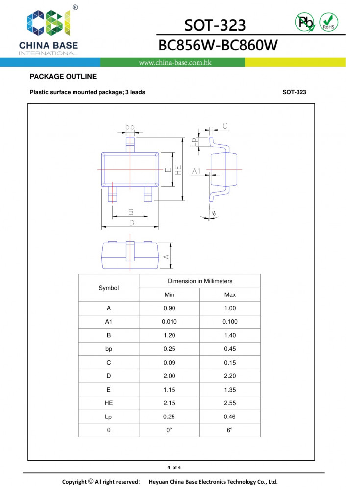 CBI BC857CW datasheet page 4