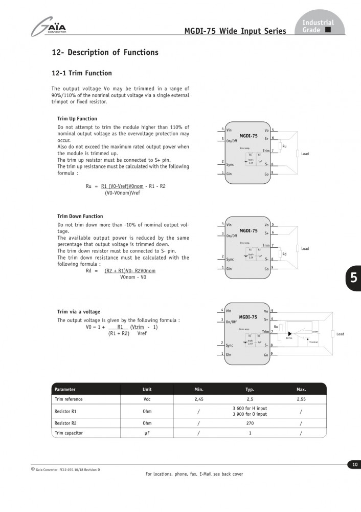 MGDI-75 datasheet page 10