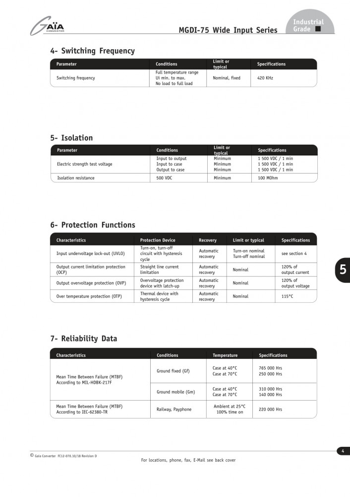 MGDI-75 datasheet page 4